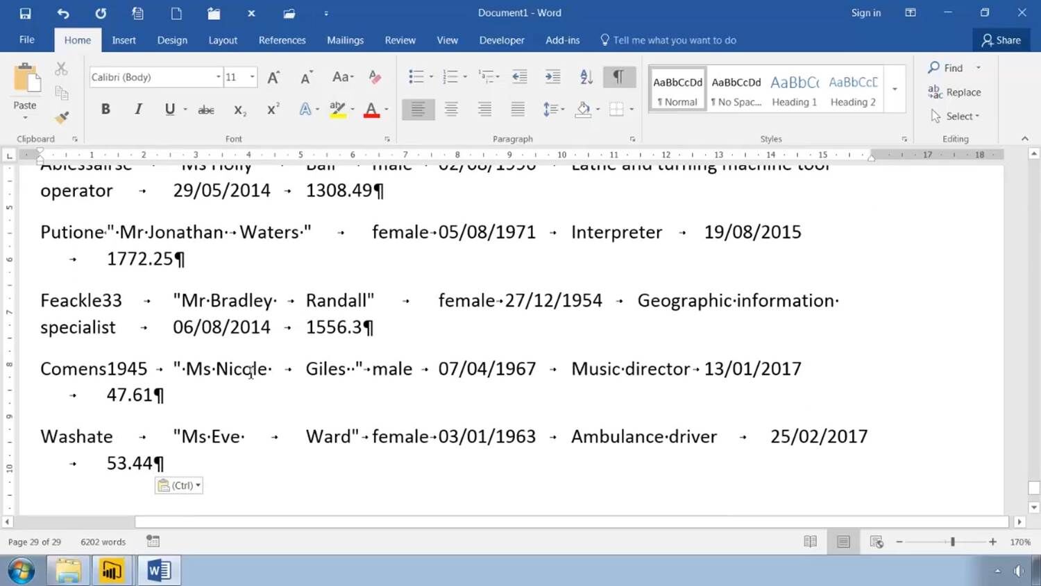 Using the Trim Function